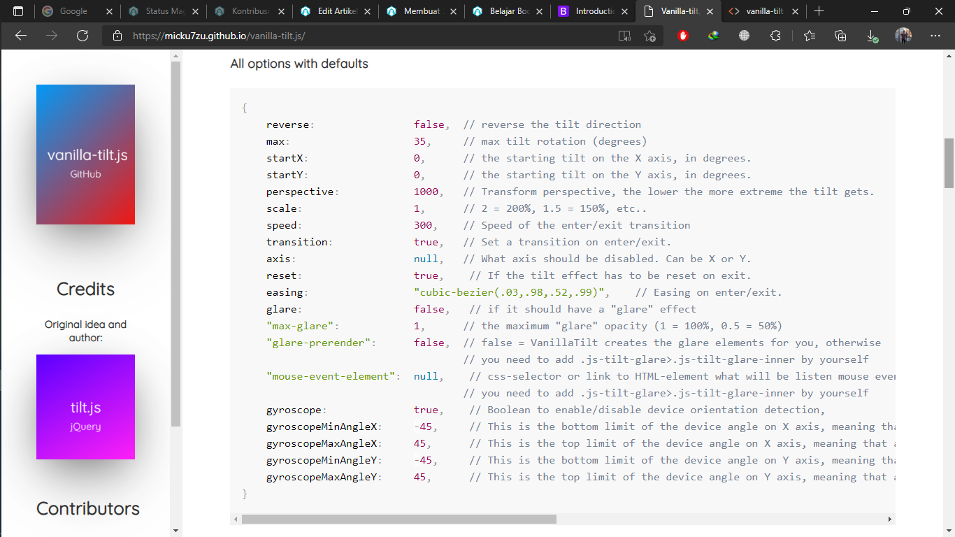 Tutorial Lengkap Membuat 3D Effect Menggunakan Vanilla-tilt.js | Berita | Gamelab Indonesia